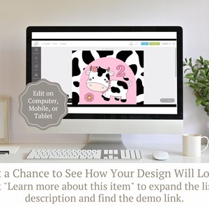 Editable Cow Birthday Sign Cow Birthday Decorations Sign Kids Welcome ...