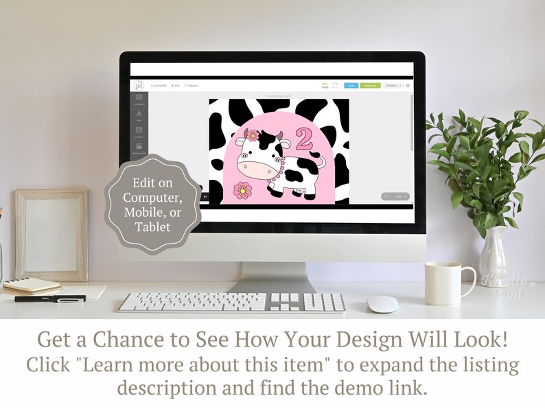 Editable Cow Birthday Sign Cow Birthday Decorations Sign Kids Welcome ...