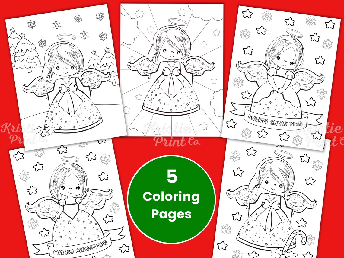 Angel Coloring Pages for Kids, Kids Party Games, Cute Coloring Pages ...