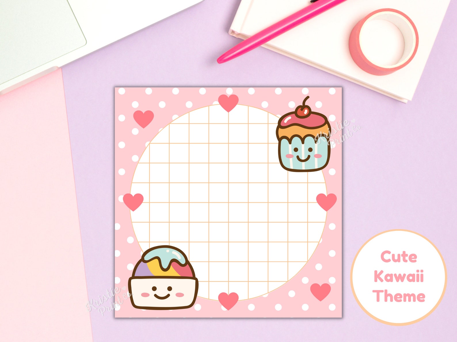 Printable Memo Sheets Digital Download Kawaii Stationary - Etsy