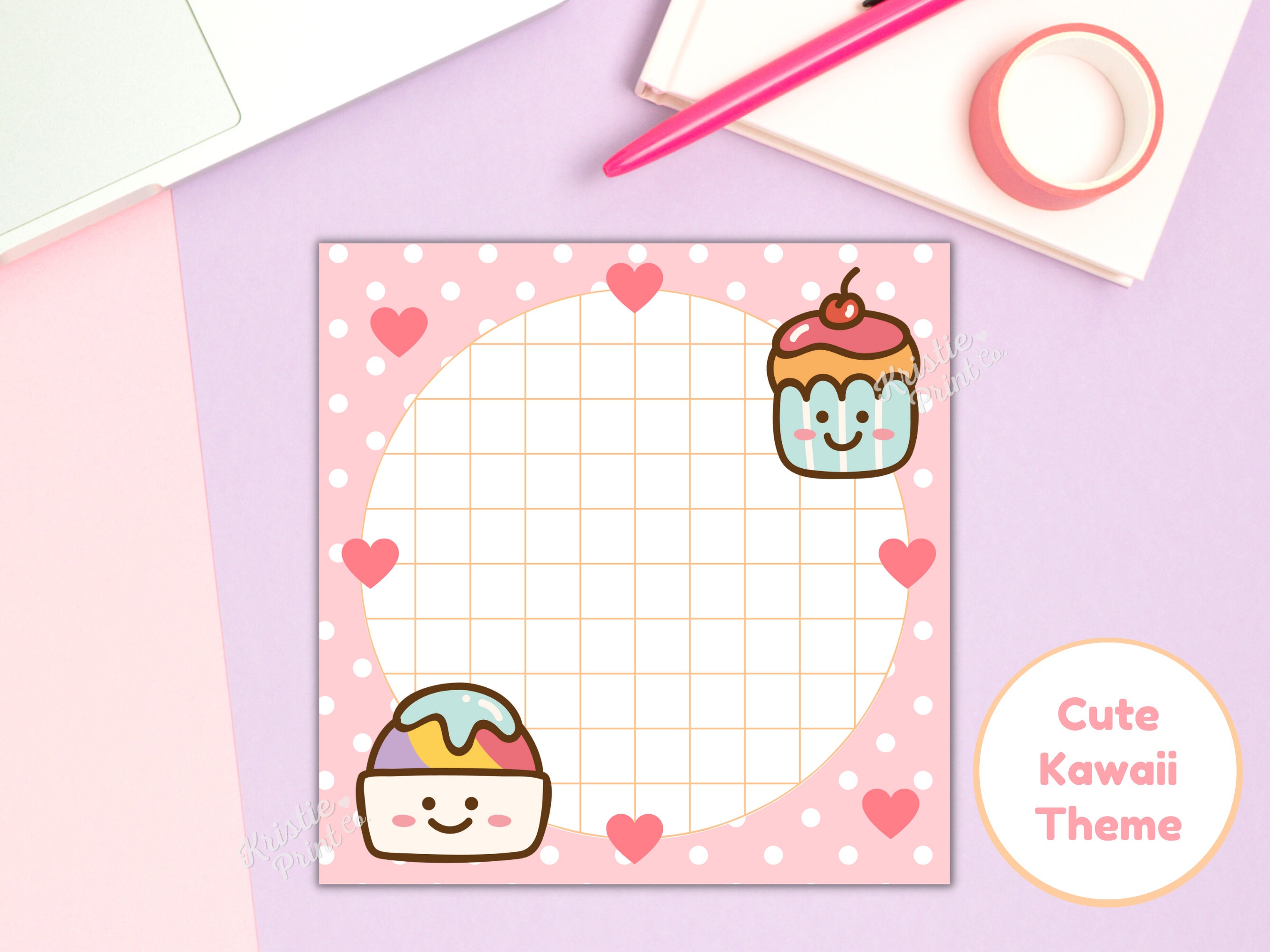 Printable Memo Sheets Digital Download Kawaii Stationary - Etsy