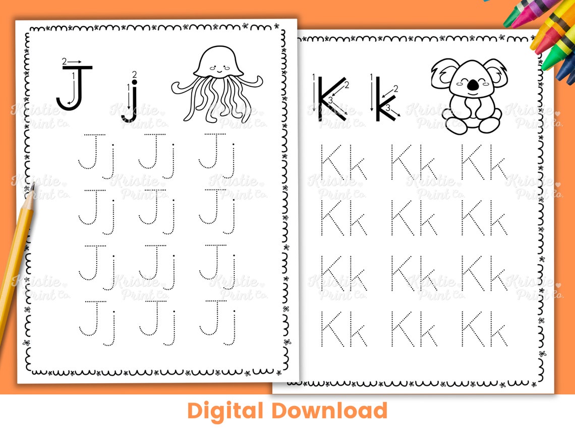 Handwriting Practice for Kids Letter Tracing Worksheets - Etsy