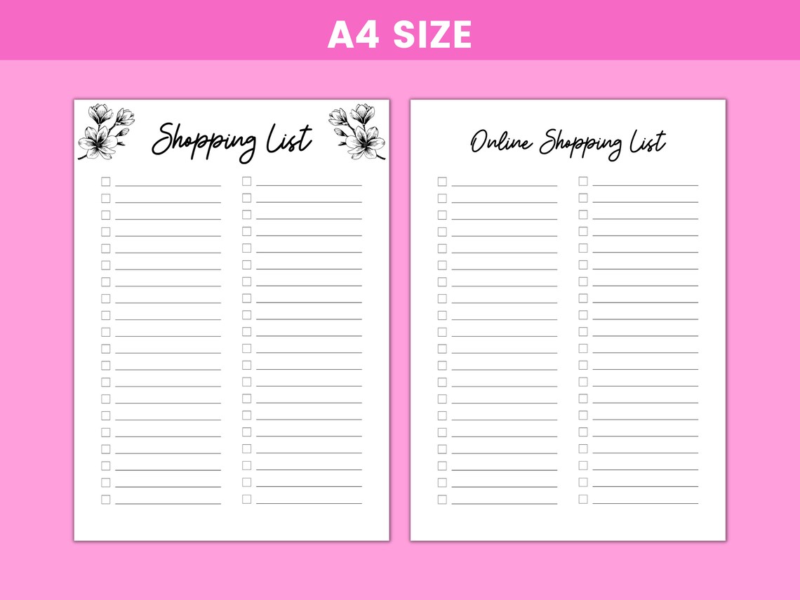 Printable Shopping List Instant Download PDF Simple Grocery - Etsy