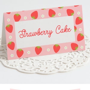 Strawberry First Food Label Berry First Birthday Strawberry Birthday ...