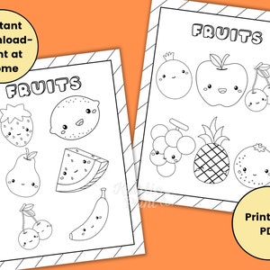 Fruit Coloring Pages, Fruit Activities, Coloring Pages for Kids ...