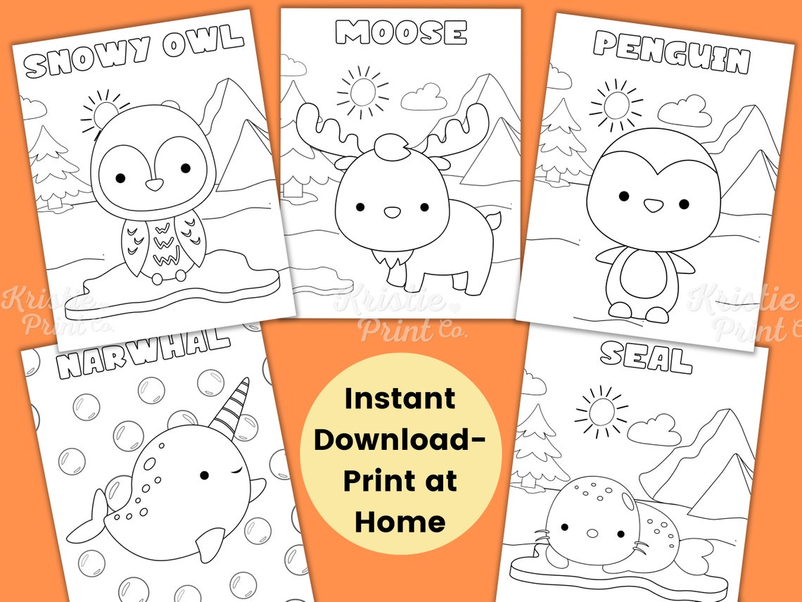 Arctic Animals Coloring Pages for Kids, Arctic Animals Activities ...