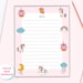 Kawaii Stationery Printable Cute Stationery Paper Unicorn Stationery ...