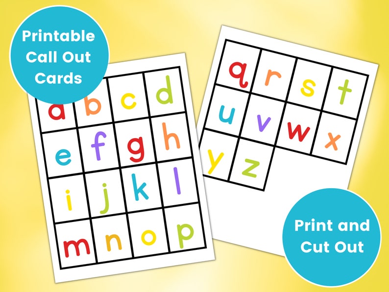 Alphabet Bingo Educational Activities Kids Activity - Etsy