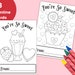 Valentine Cards for Kids, Printable Valentines to Color, Valentine ...