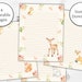Woodland Stationary, Digital Note Paper, Download, Writing Paper, Deer ...