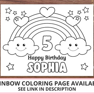 Rainbow Cupcake Toppers Printable Birthday Party Decoration First ...