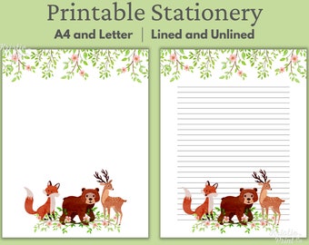 Wildflower Stationery Boho Stationery Border Stationery - Etsy