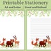 Woodland Writing Paper, Forest Animals Writing Paper Printable ...