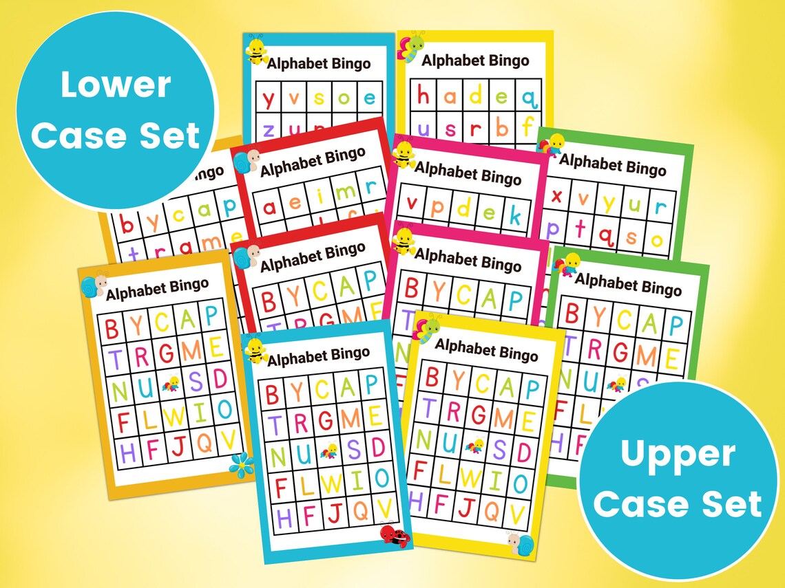 Alphabet Bingo Educational Activities Kids Activity - Etsy