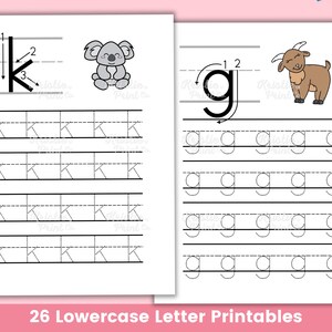 Lowercase Letters Printable, Letter Tracing Worksheets, Handwriting ...