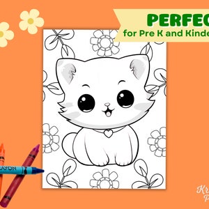 Cute Cat Coloring Sheets for Kids Cute Coloring Pages Cats Coloring ...