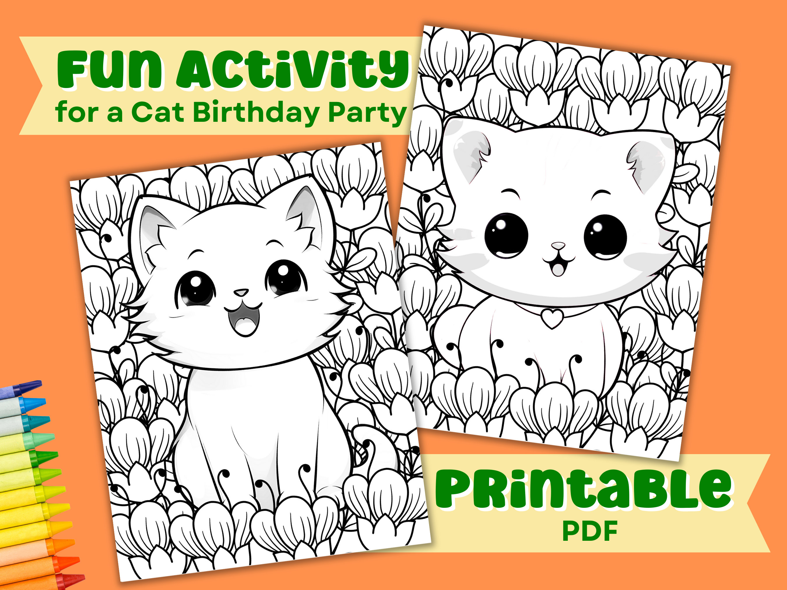 Cute Cat Coloring Sheets for Kids Cute Coloring Pages Cats Coloring ...