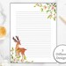 Cute Woodland Stationery, Forest Animals Stationery, Digital Note Paper ...