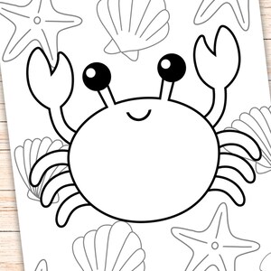 Summer Coloring Pages for Kids, Kids Party Games, Beach Birthday Favor ...