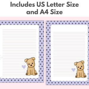Puppy Stationary, Animal Stationery, Printable Stationery Dog ...