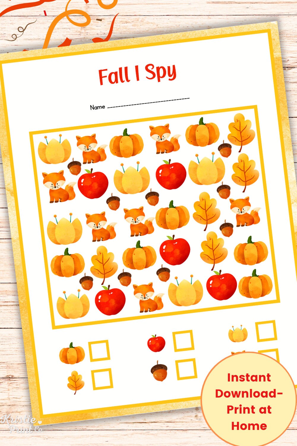 Fall Preschool Worksheets Preschool Activities Autumn Preschool Bundle ...