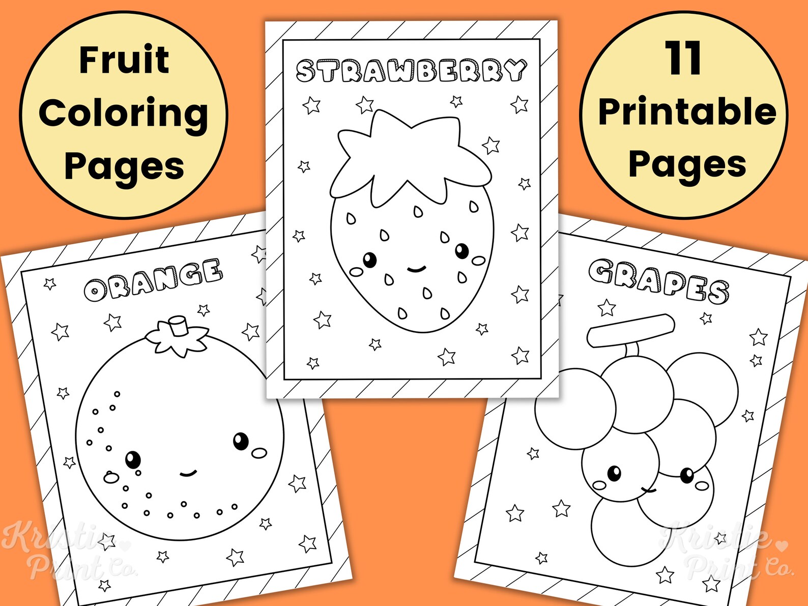 Fruit Coloring Pages, Fruit Activities, Coloring Pages for Kids ...
