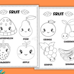 Fruit Worksheets for Kids, Fruit Preschool Worksheets, Kindergarten ...