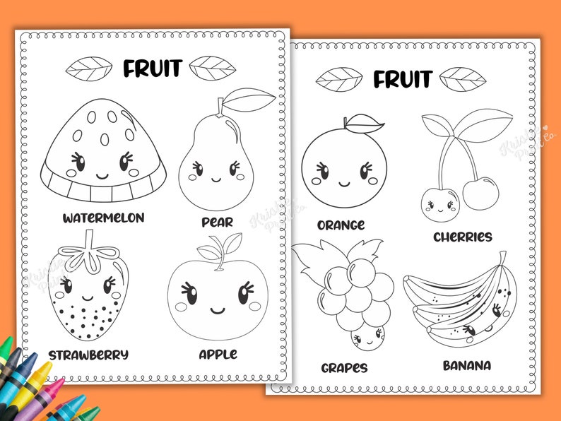 Fruit Worksheets for Kids, Fruit Preschool Worksheets, Kindergarten ...