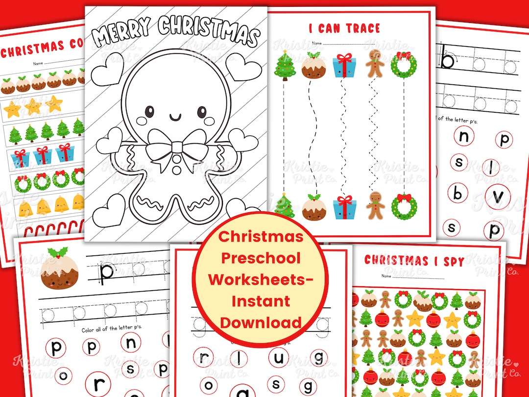 Christmas Activities Printable, Preschool Worksheets for Teacher ...