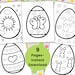 Easter Egg Coloring Pages for Kids, Toddlers, Easter Activities, Easter ...