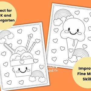 Ice Cream Coloring Page for Kids, Kids Party Games, Ice Cream Birthday ...