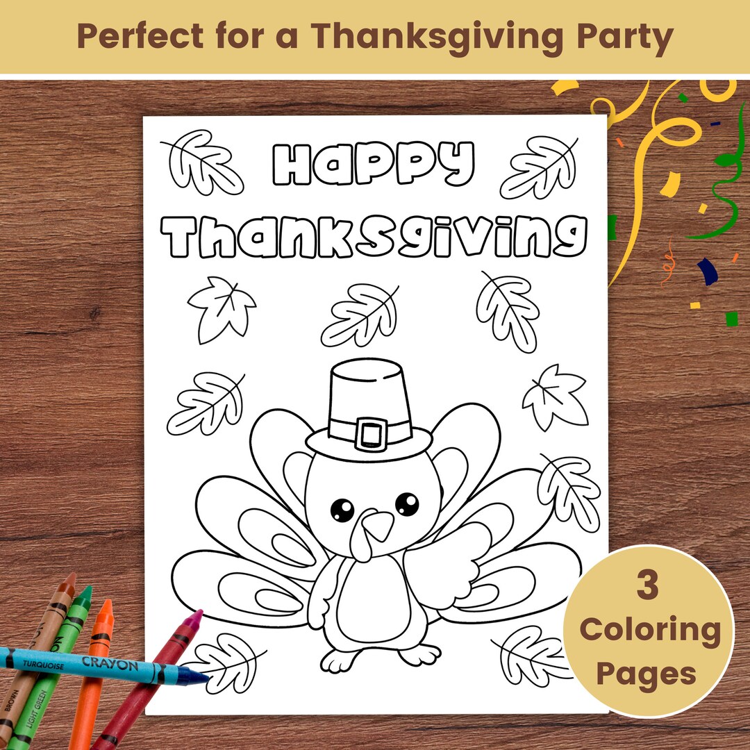 Cute Coloring Turkey Coloring Pages for Kids Kids Party Games ...
