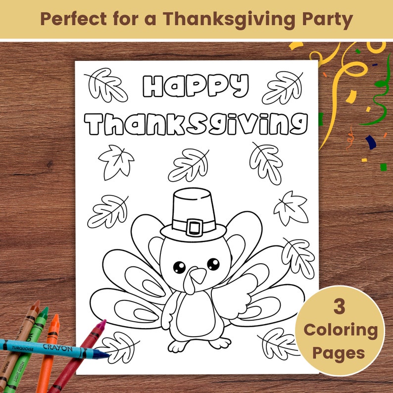 Cute Coloring Turkey Coloring Pages for Kids Kids Party Games ...