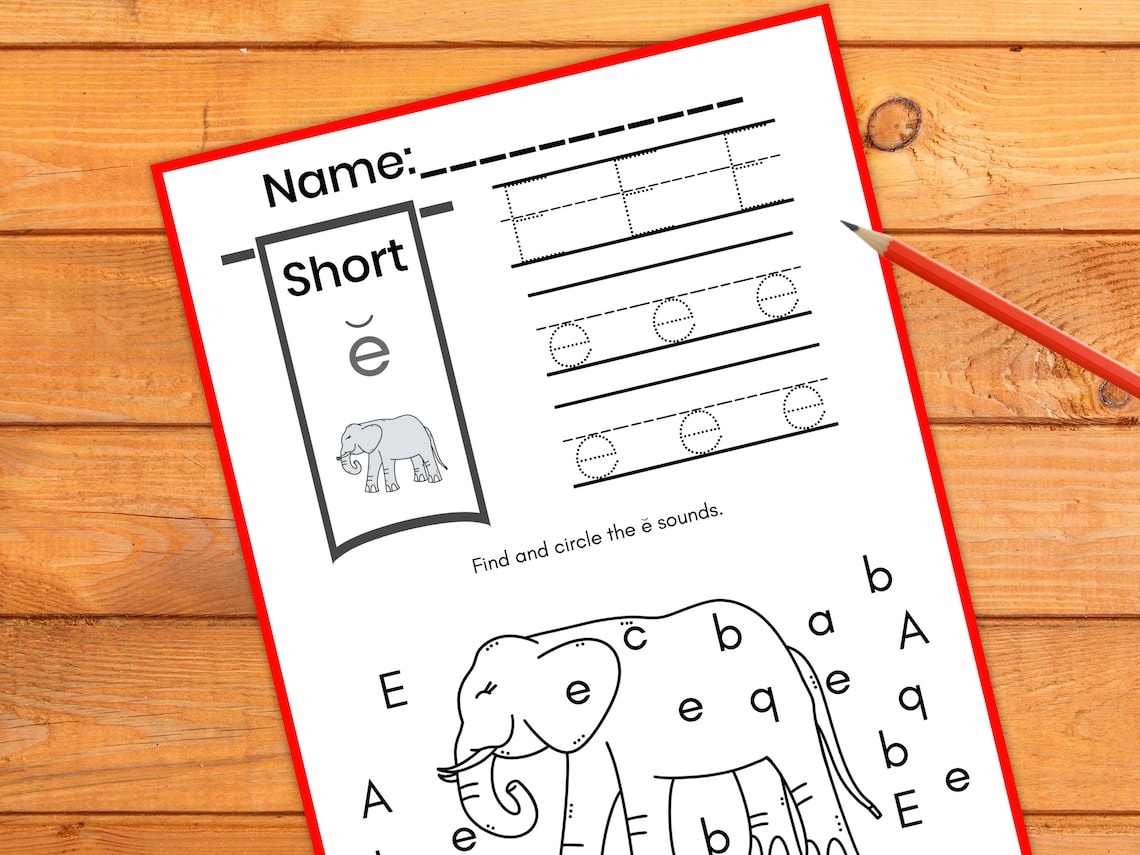 Letter E Worksheet Printables, Phonics Worksheets, Kindergarten ...