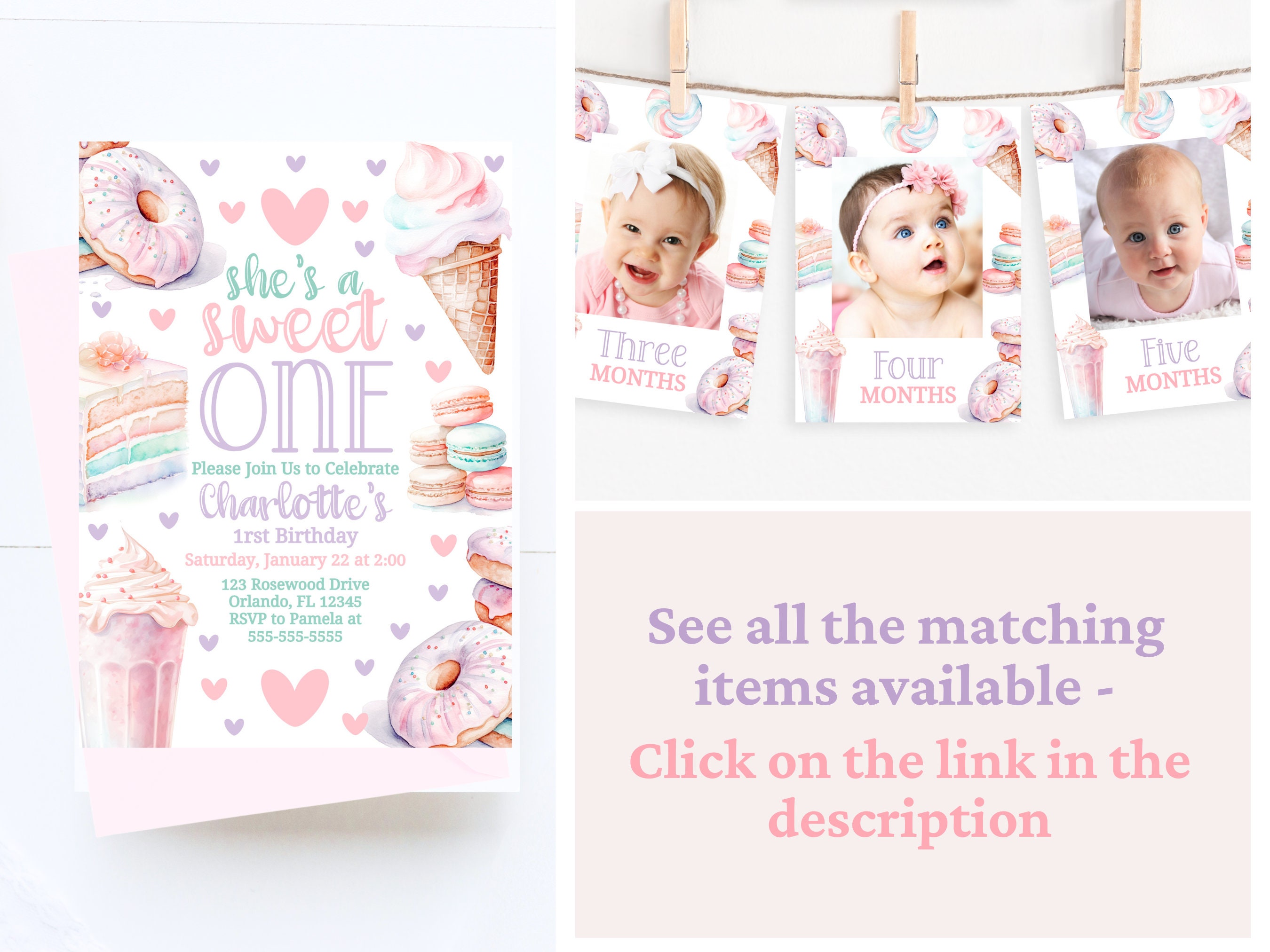 Sweet Birthday Milestone Sign First Birthday Sign Sweet One Birthday ...