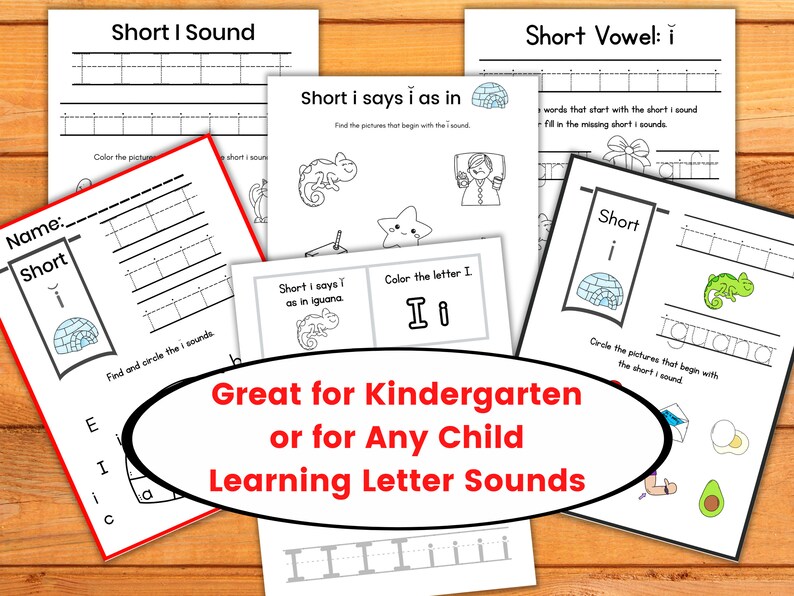 Letter I Worksheet Printables Phonics Worksheets - Etsy