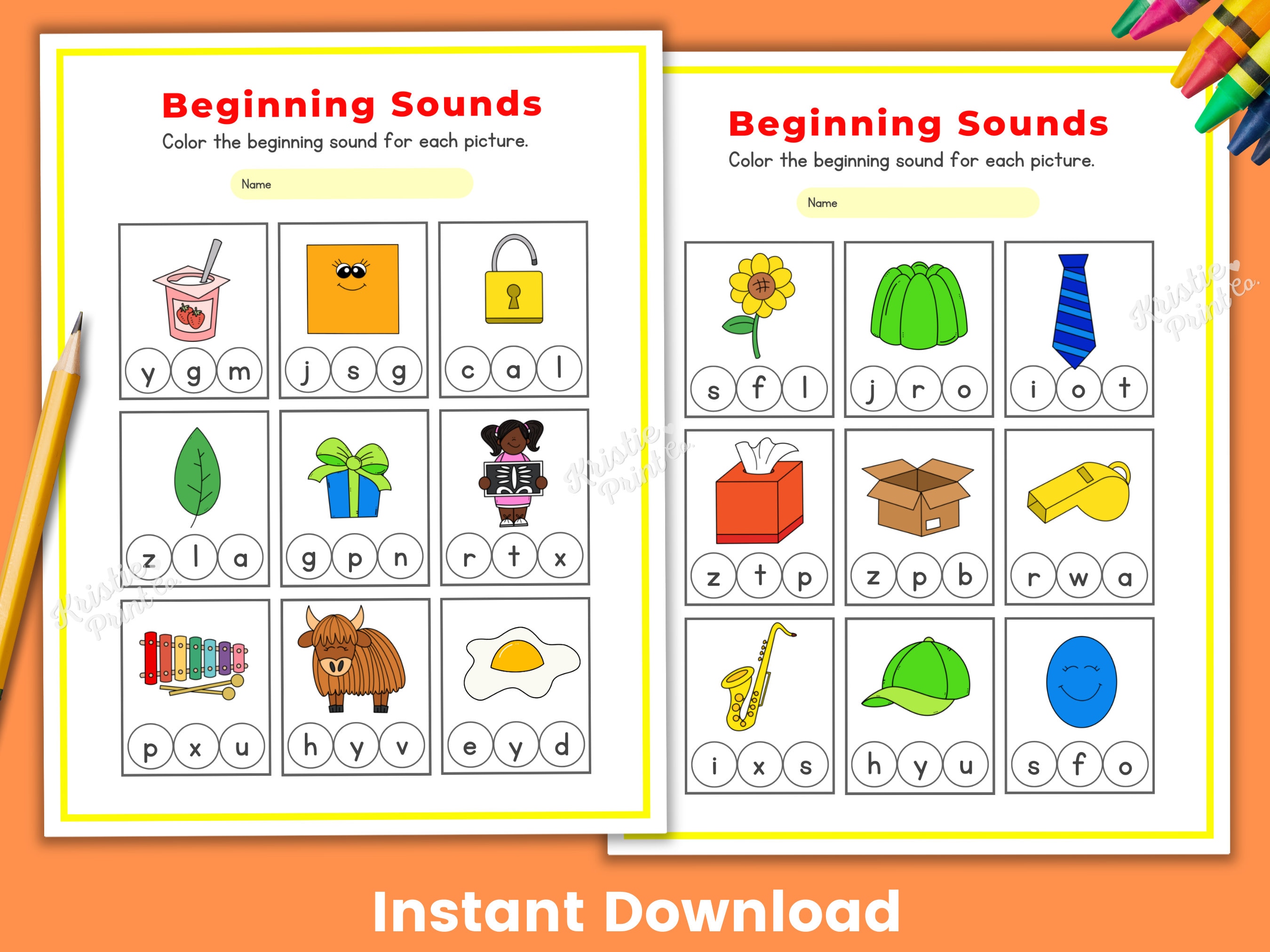 Beginning Sounds Worksheets, Phonics Worksheets, Kindergarten ...