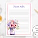 Personalized Stationery, Country Stationary, Wildflower Stationery ...