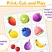 Fruit Matching Game Printable, Matching Card Game, Memory Game ...
