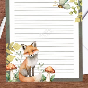 Fox Stationery, Woodland Stationery, Stationery Paper Design ...