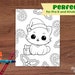 Cute Christmas Cat Coloring Pages Cat Coloring Page for Kids Party ...