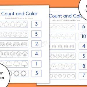 Counting Worksheets, Kindergarten Math Worksheets, Preschool Math ...