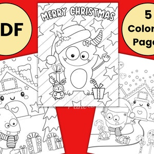 Christmas Coloring Pages for Kids, Monster Coloring Pages, Christmas ...
