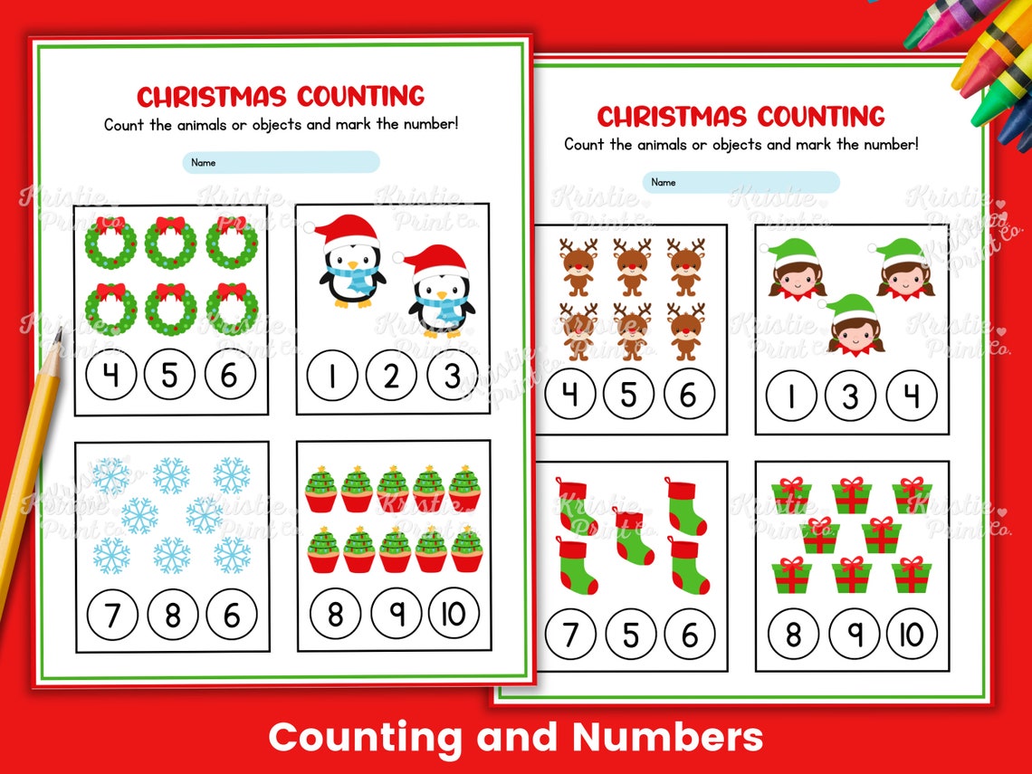 Christmas Activities for Kids Preschool Worksheets Winter - Etsy