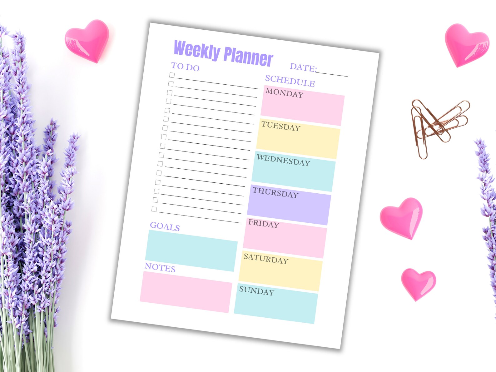 Cute Printable Daily Planner, Printable Weekly Planner, Printable ...