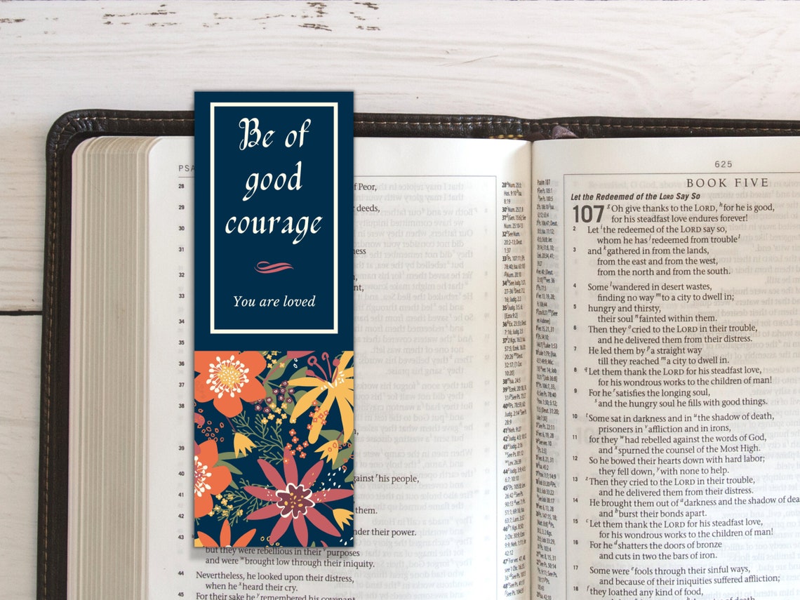 Encouragement Bookmark, Bible Bookmark Printable, Scripture Bookmarks ...