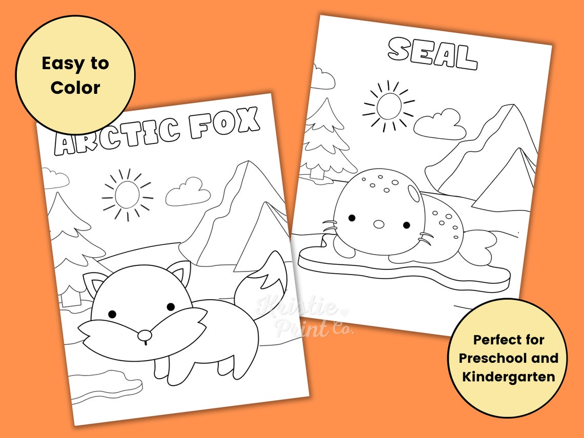 Arctic Animals Coloring Pages for Kids, Arctic Animals Activities ...
