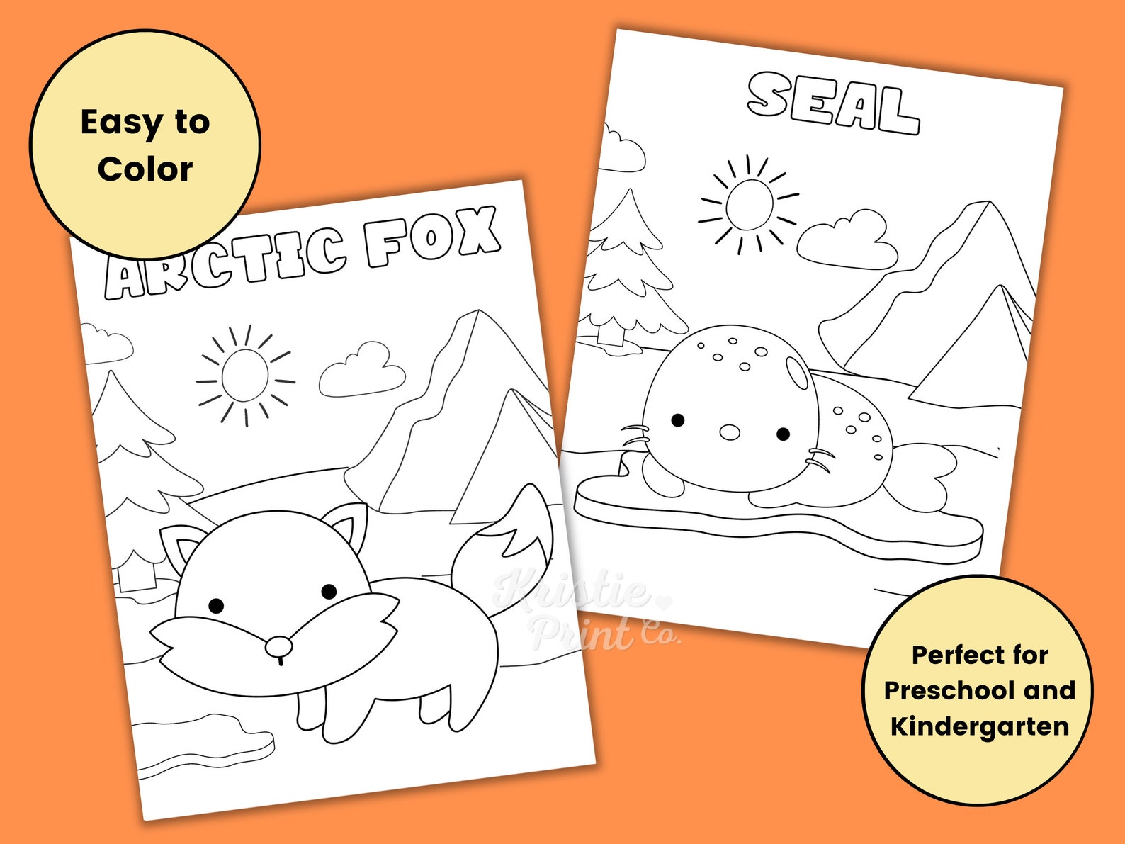 Arctic Animals Coloring Pages for Kids, Arctic Animals Activities ...