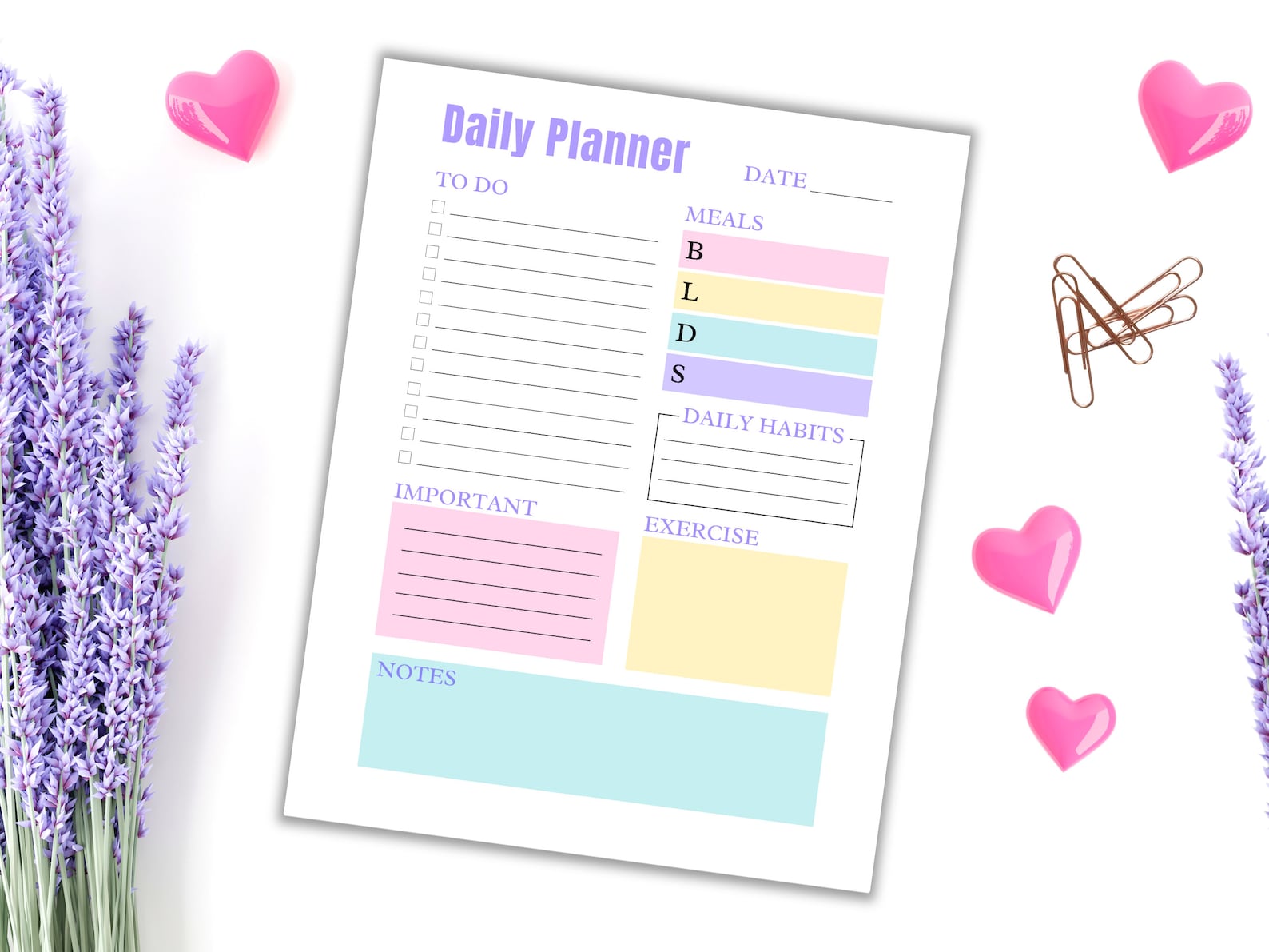 Cute Printable Daily Planner, Printable Weekly Planner, Printable ...
