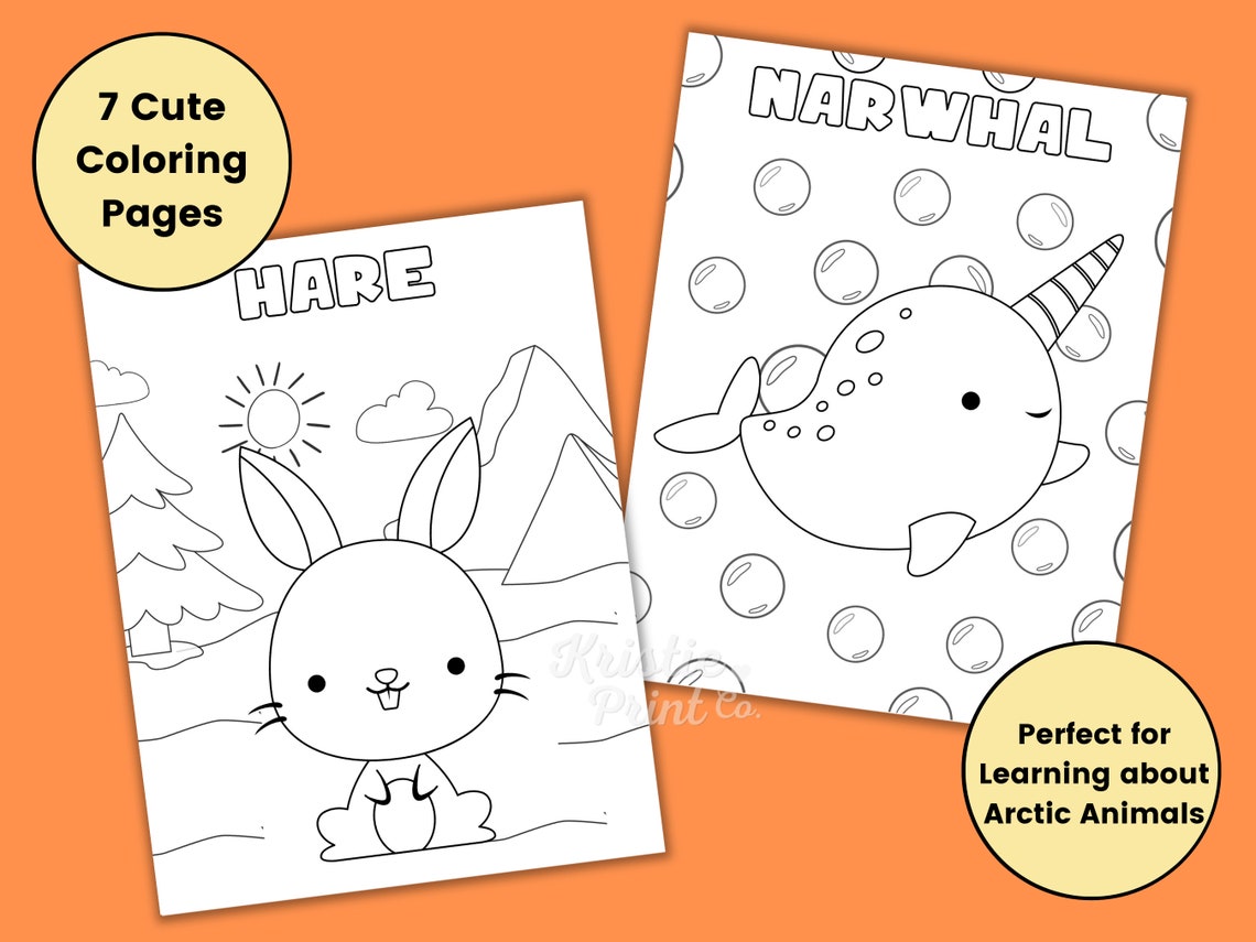 Arctic Animals Coloring Pages for Kids, Arctic Animals Activities ...